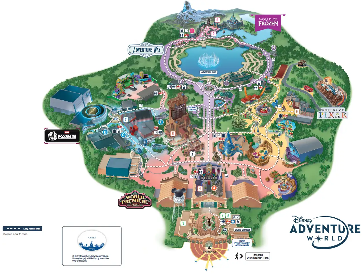 Disneyland Paris Map 2026 : Printable PDF of the 2 Parks