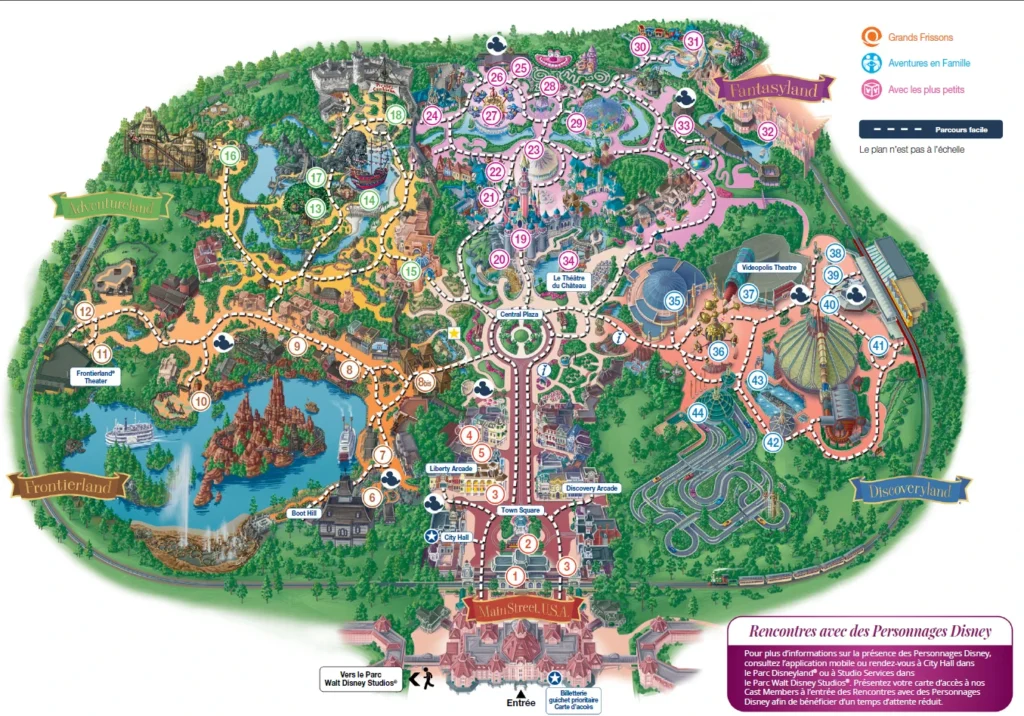 Disneyland Paris Map 2026 : Printable PDF of the 2 Parks